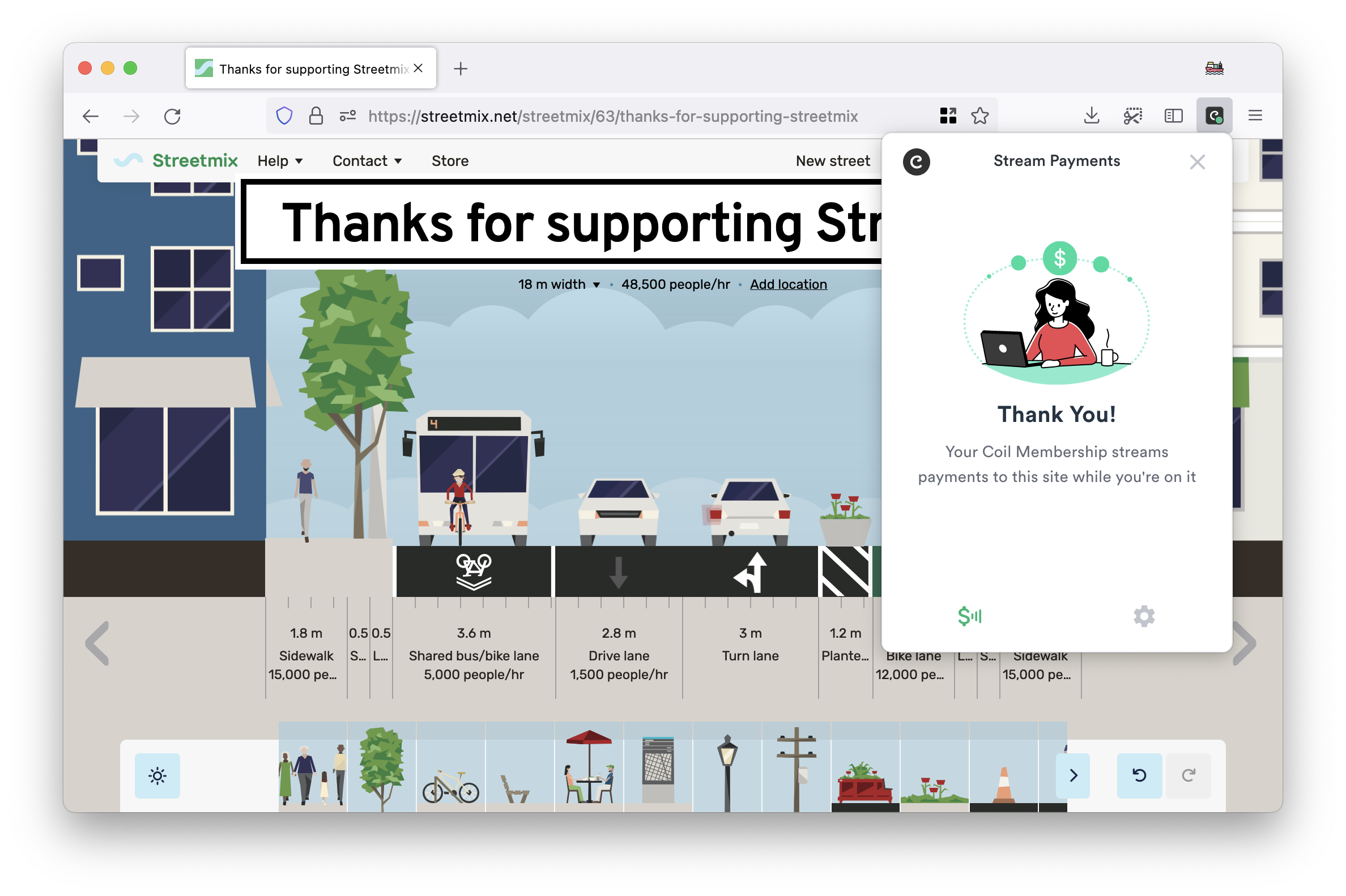 Sign up for Streetmix+ (beta) | Streetmix Documentation