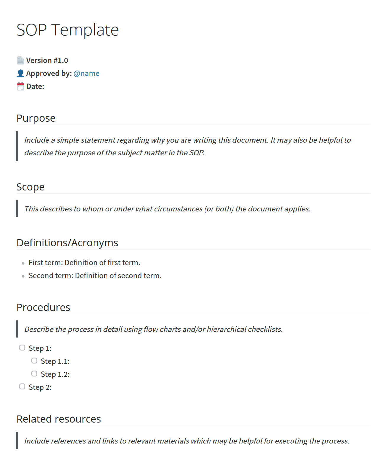 Writing Standard Operating Procedures (SOP): Templates & Examples