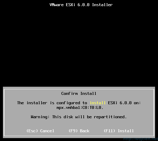 Installing VMware ESXi 6.0 in VMware Workstation 11 - wojcieh.net