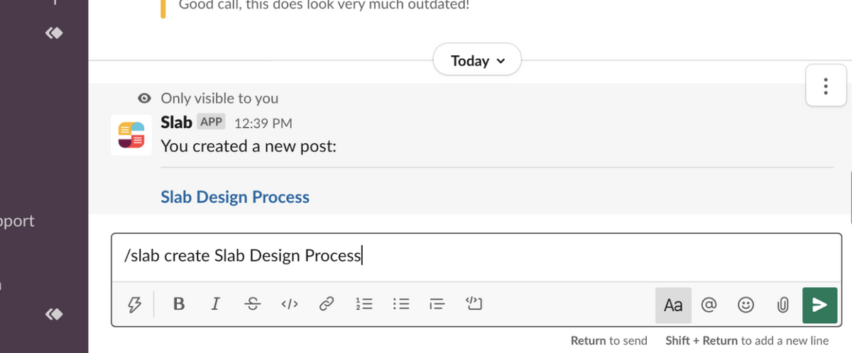 Slack Integration - Slab