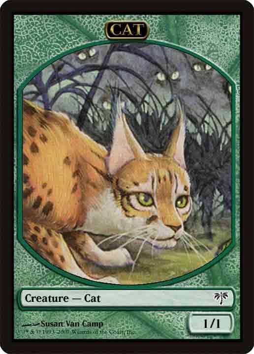 1/1 Green Cat Creature Token | MTG.onl Tokens