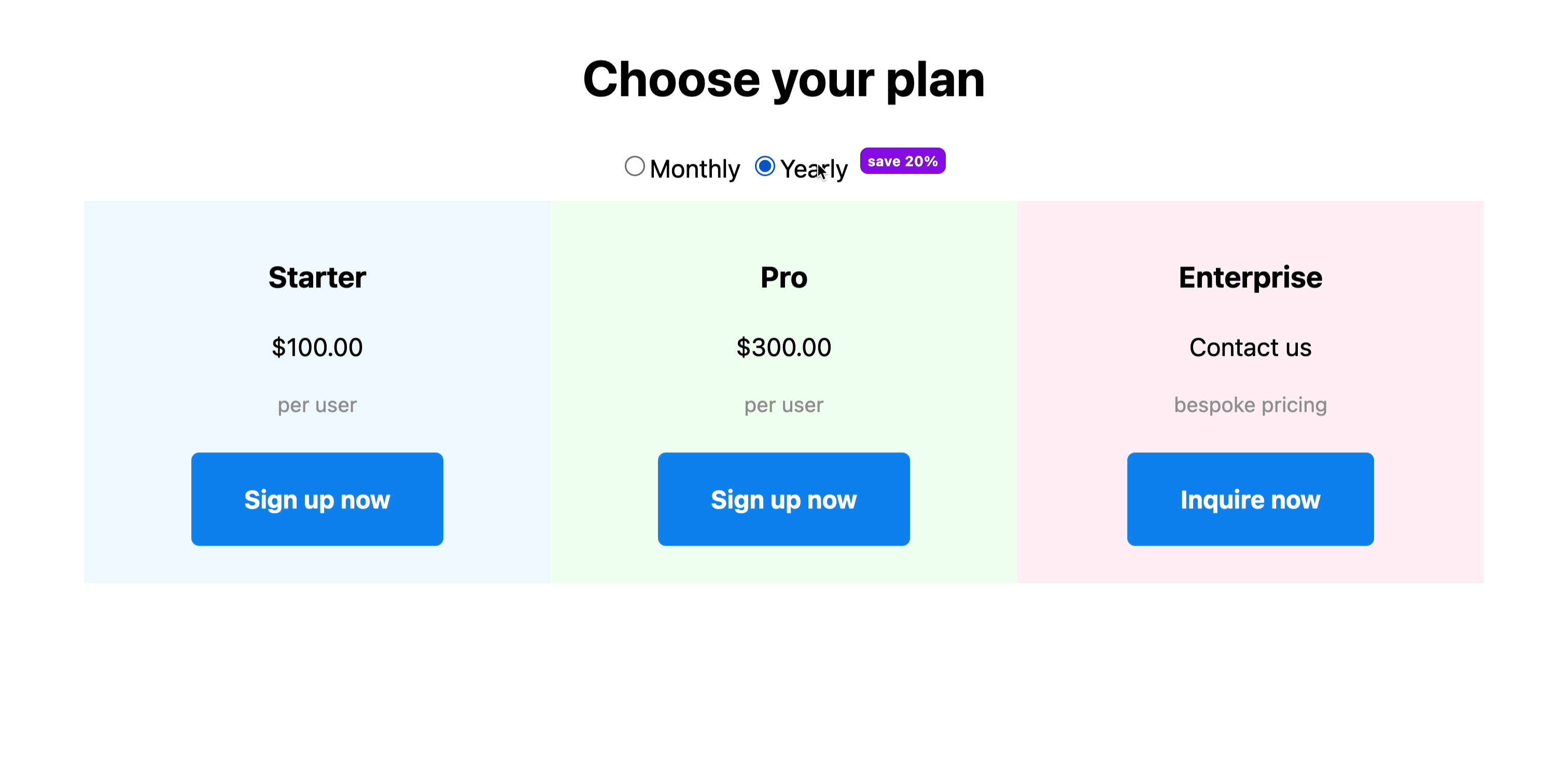 Build a pricing page - Paddle Developer