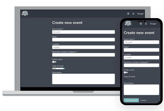 Create and manage MTG events | MTG Event