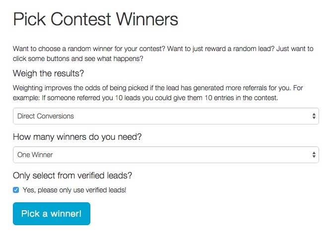 Pick me a winner! More referrals mean more chances to win in a social ...