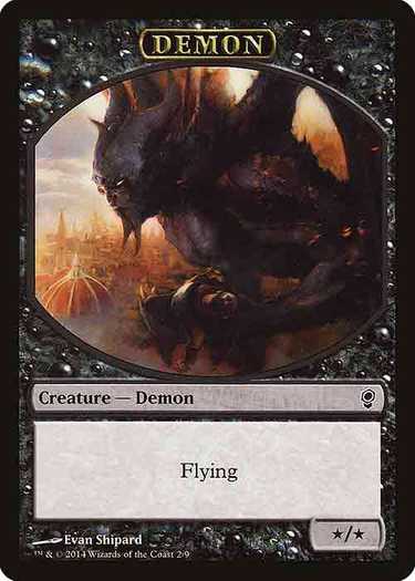 Black Demon Creature Token | MTG.onl Tokens