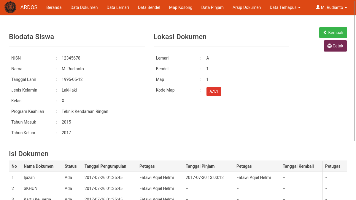 Aplikasi arsip digital siswa CodeIgniter – MasRud.com