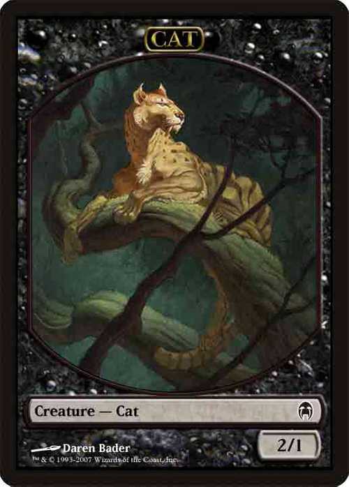 2/1 Black Cat Creature Token | MTG.onl Tokens