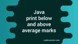 Java program to print below and above average marks students - CodeVsColor