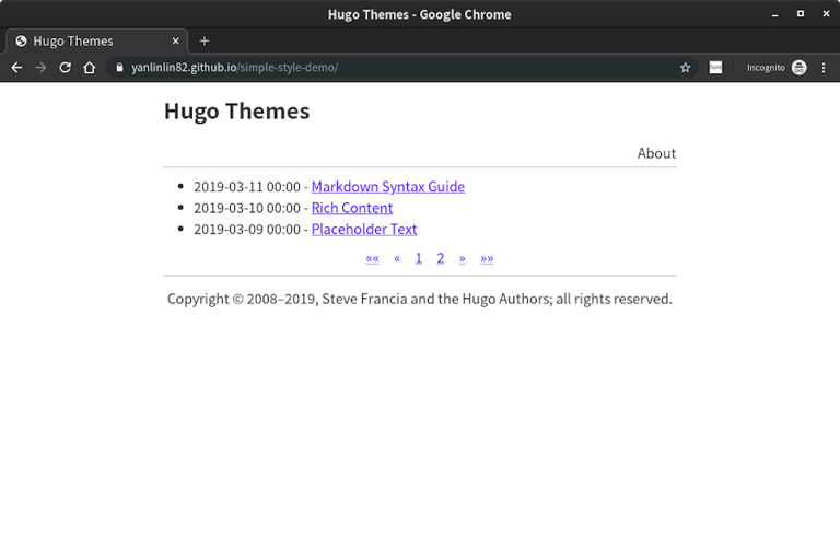 light | Hugo Themes