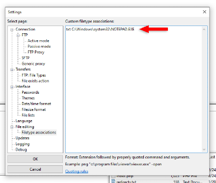 FileZilla Fix: "No program has been associated on your system with this ...