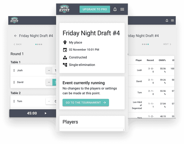 Create and manage MTG events | MTG Event