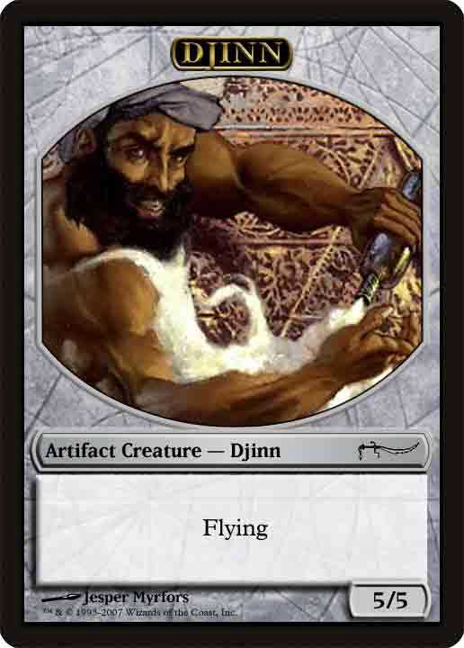5/5 Colorless Djinn Artifact Creature Token | MTG.onl Tokens