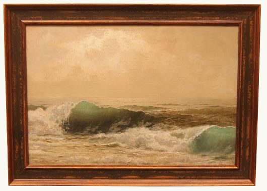David John Gue Painting - Coastal Waves - 19th Century American Fine Art