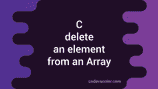 C program to delete an element from an Array - CodeVsColor