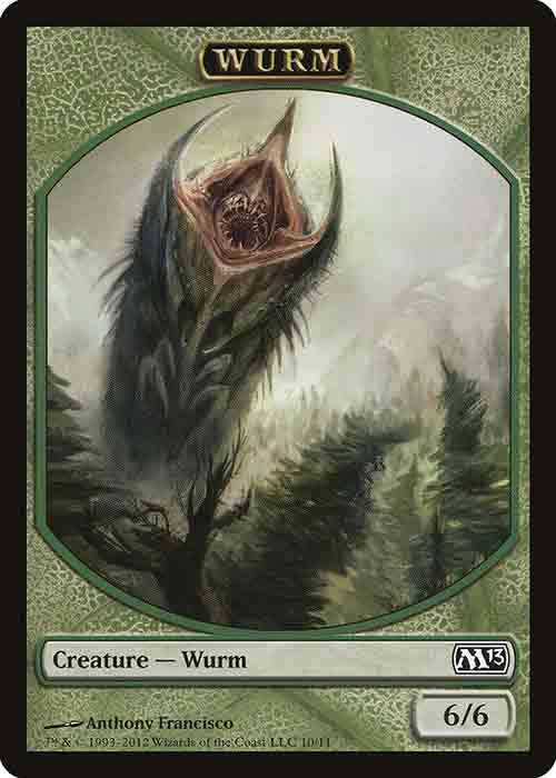 6/6 Green Wurm Creature Token | MTG.onl Tokens