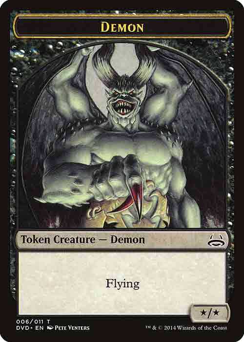 Black Demon Creature Token | MTG.onl Tokens
