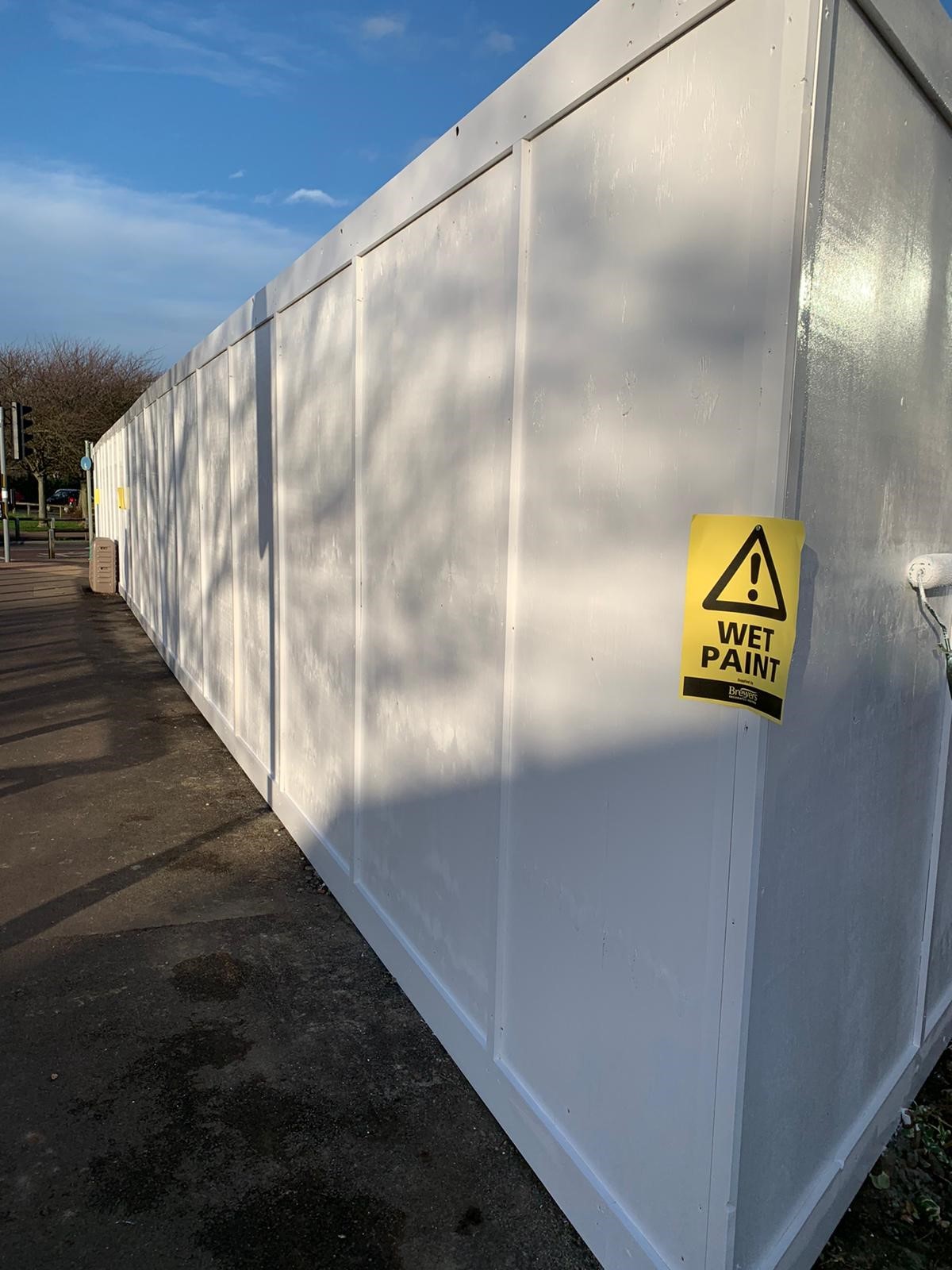 Timber Hoarding for Doctor Surgery Redevelopment - Cambridge - SafeSite ...