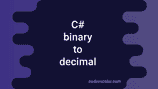 C# program to convert a binary value to decimal - CodeVsColor