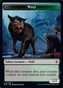 2/2 Black Green Wolf Creature Token | MTG.onl Tokens