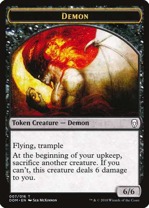 6/6 Black Demon Creature Token | MTG.onl Tokens
