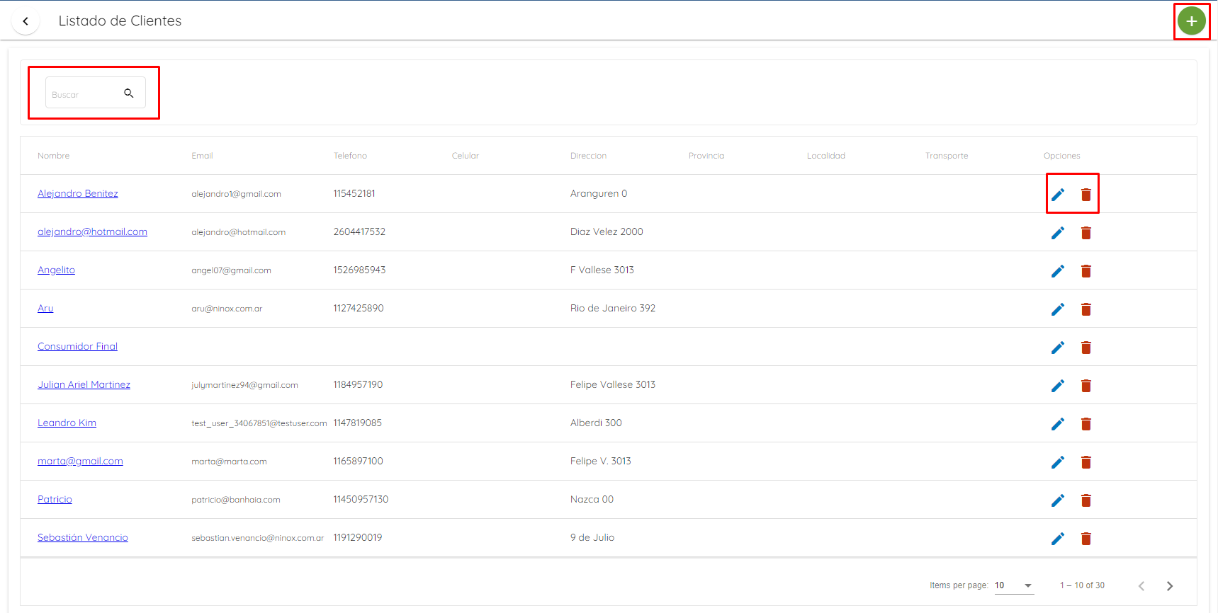 Clientes | Ninox Docs