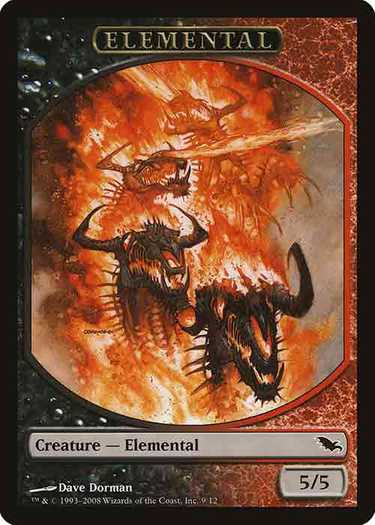 5/5 Black Red Elemental Creature Token | MTG.onl Tokens