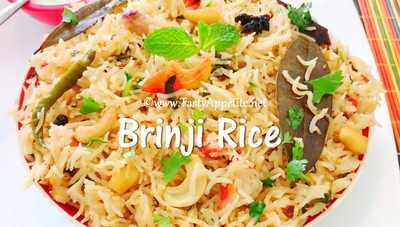 Brinji Rice | Tasty Appetite