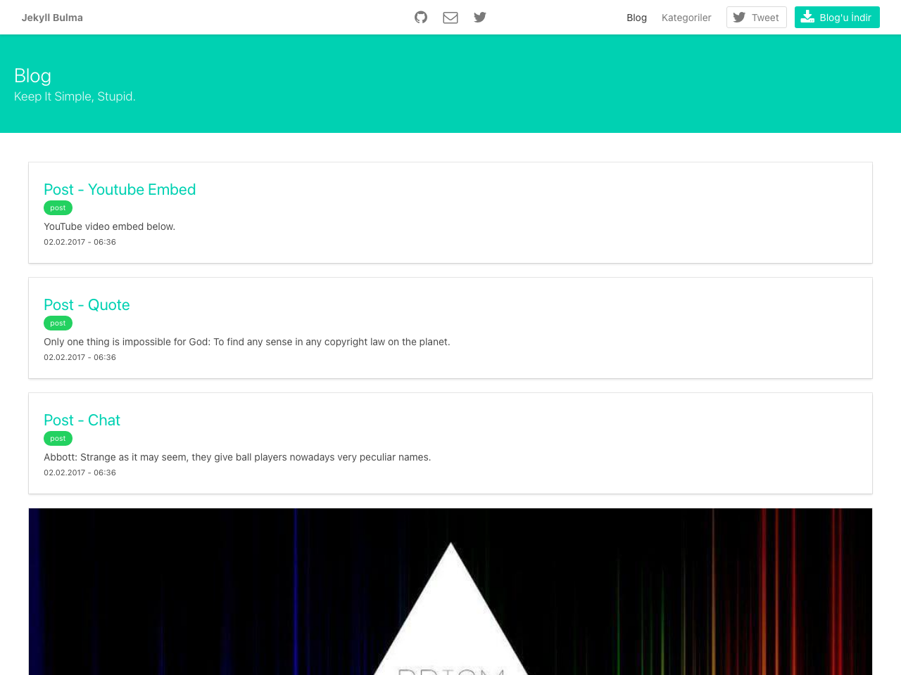 Jekyll Bulma Theme - Demo, Review and Download from Jamstack.club with ♥