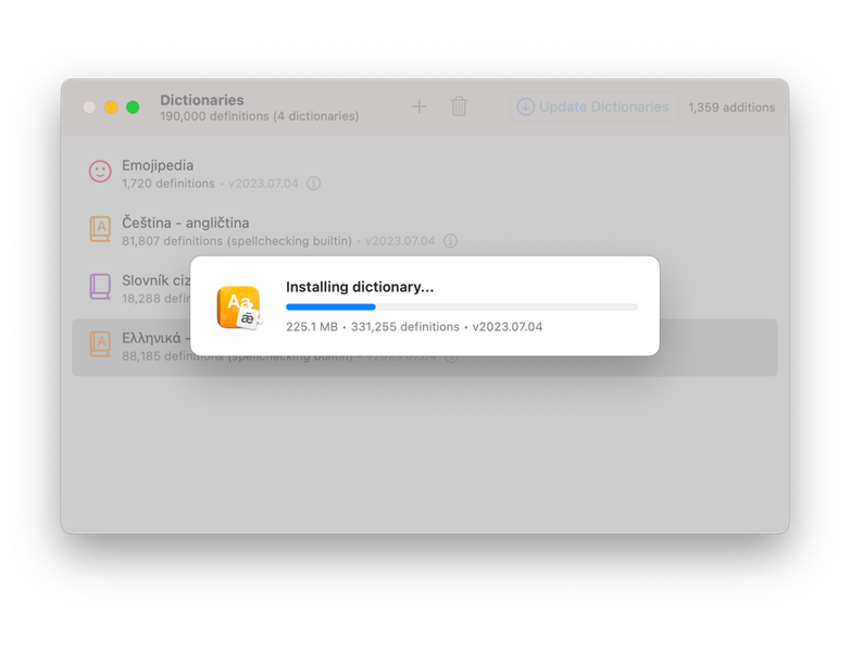 Dictionaries for Mac