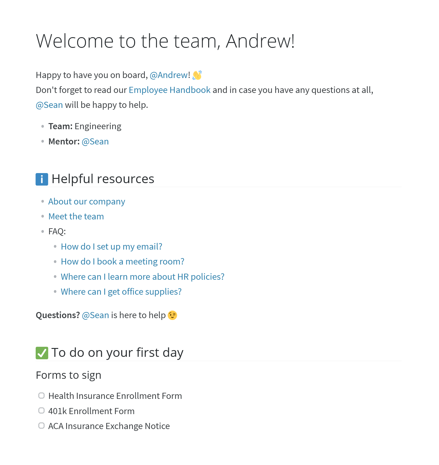 How to Welcome New Members to the Team