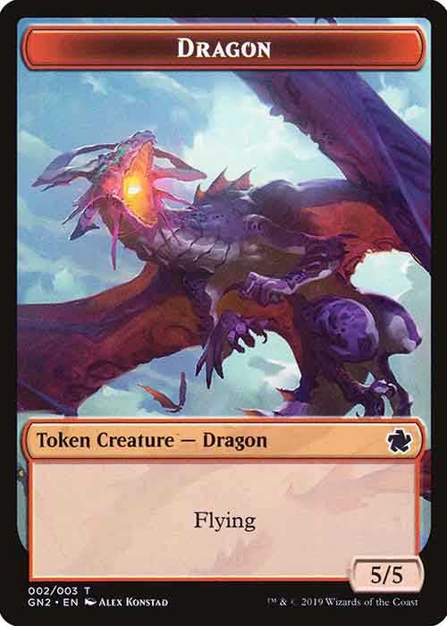5/5 Red Dragon Creature Token | MTG.onl Tokens