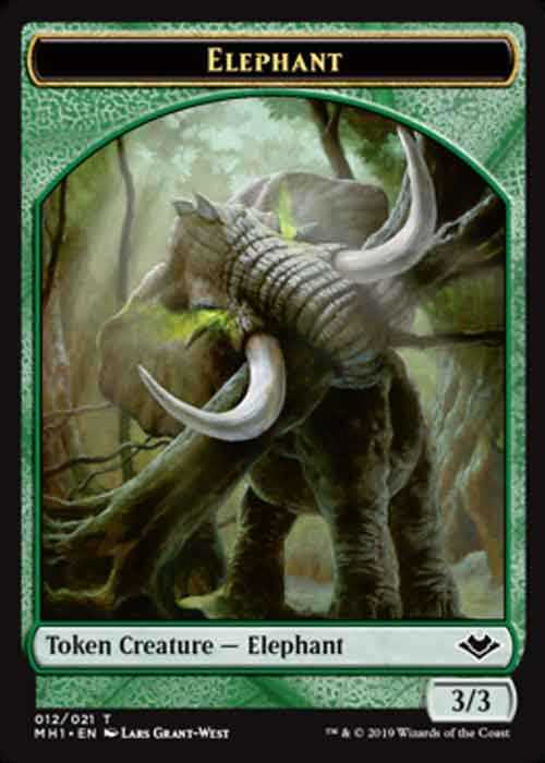 3/3 Green Elephant Creature Token | MTG.onl Tokens