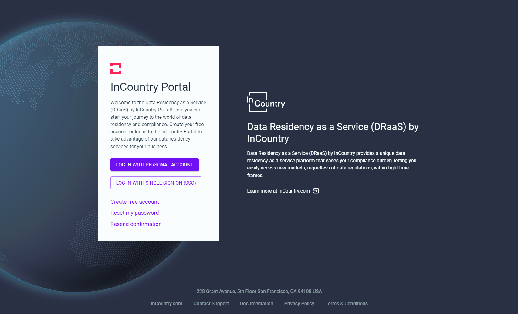 Getting Started with InCountry Portal | InCountry Docs