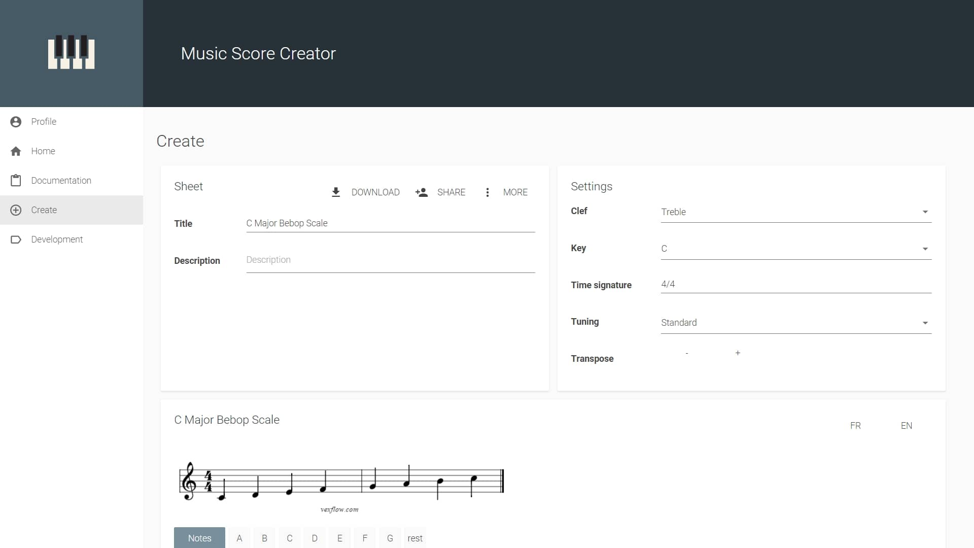 GitHub - francoischalifour/musicscore-creator: 🎼 Musical web app for ...