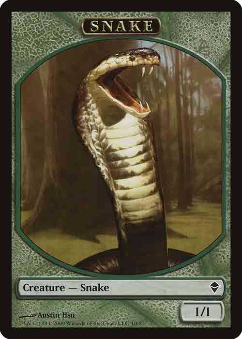 1/1 Green Snake Creature Token | MTG.onl Tokens