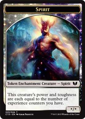 White Black Spirit Enchantment Creature Token | MTG.onl Tokens