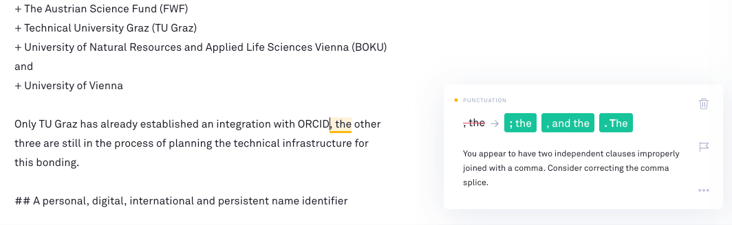 Grammarly improves your writing :: Open Science Education