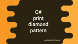 C# program to print a diamond pattern - CodeVsColor