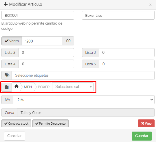 ¿Cómo sincronizo un artículo con mi tienda? | Ninox Docs