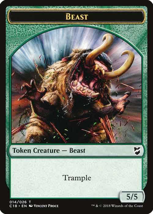 5/5 Green Beast Creature Token | MTG.onl Tokens