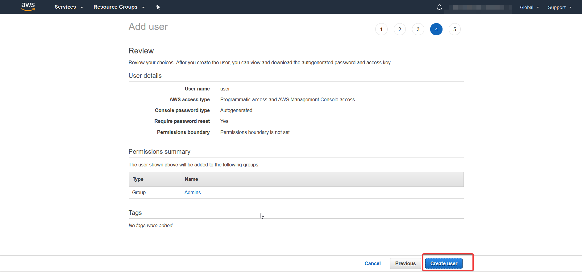 Add a billing admin user to secure an AWS root account