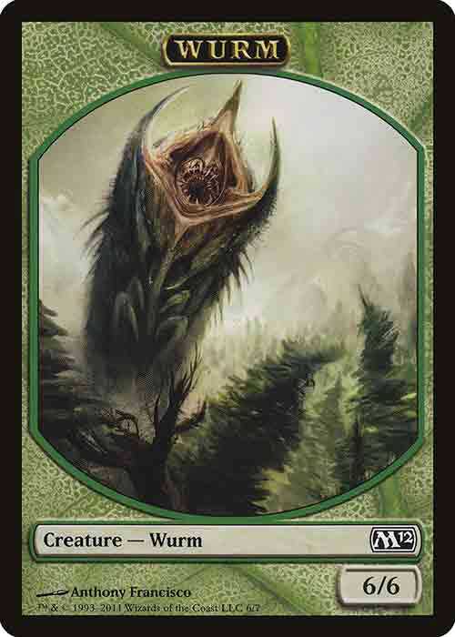 6/6 Green Wurm Creature Token | MTG.onl Tokens