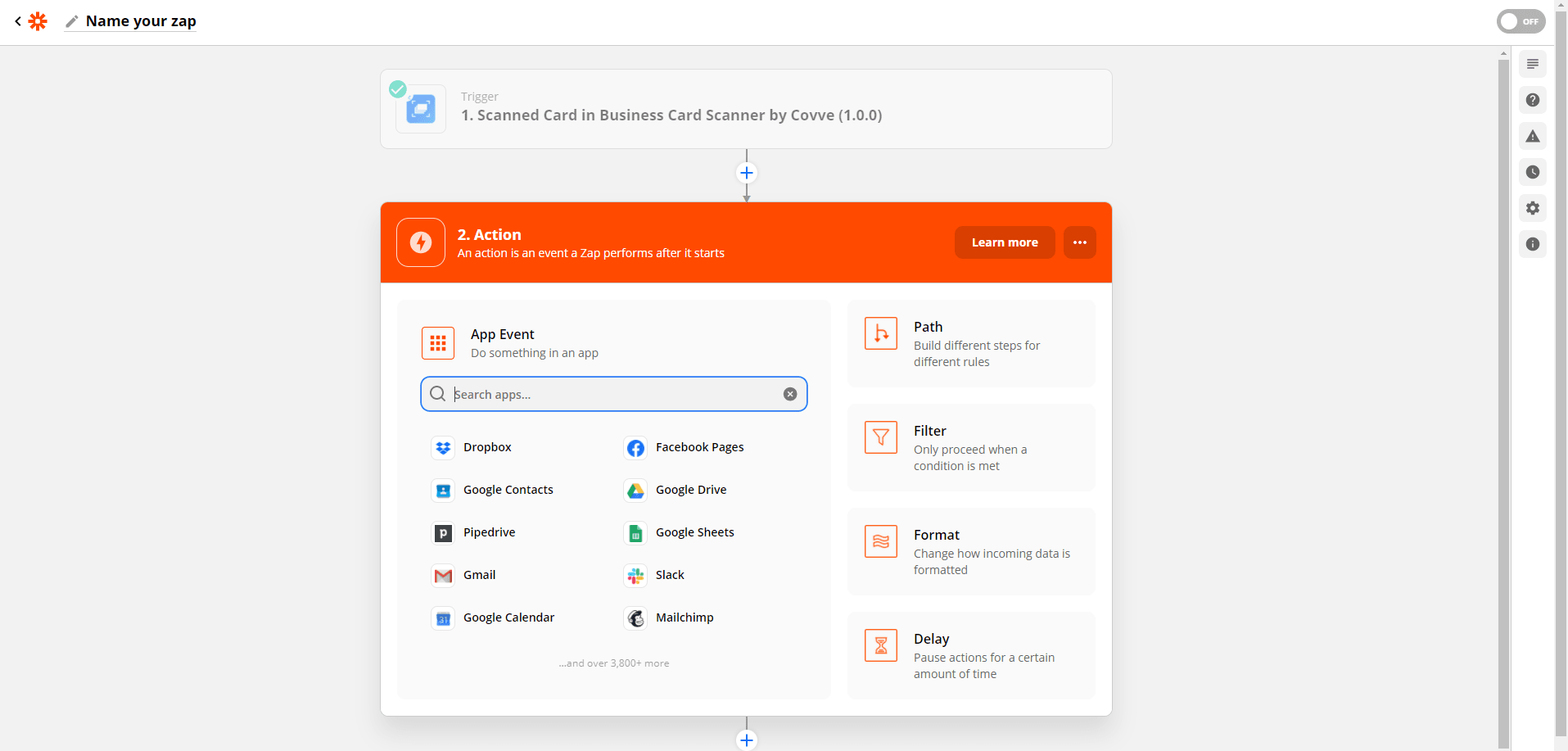 How to create a Zap from scratch - Covve