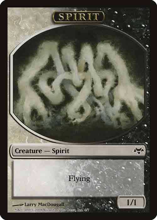1/1 White Black Spirit Creature Token | MTG.onl Tokens