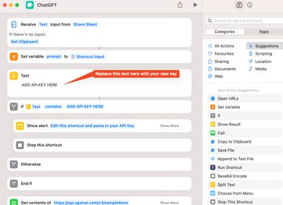 Make ChatGPT easy to use on macOS and iOS using Shortcuts - Andrew Ford