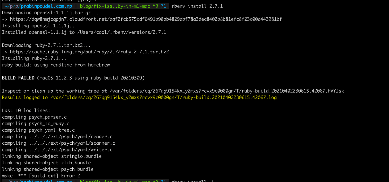 [Fix] Build Failed While Installing Ruby With Rbenv On M1 Mac