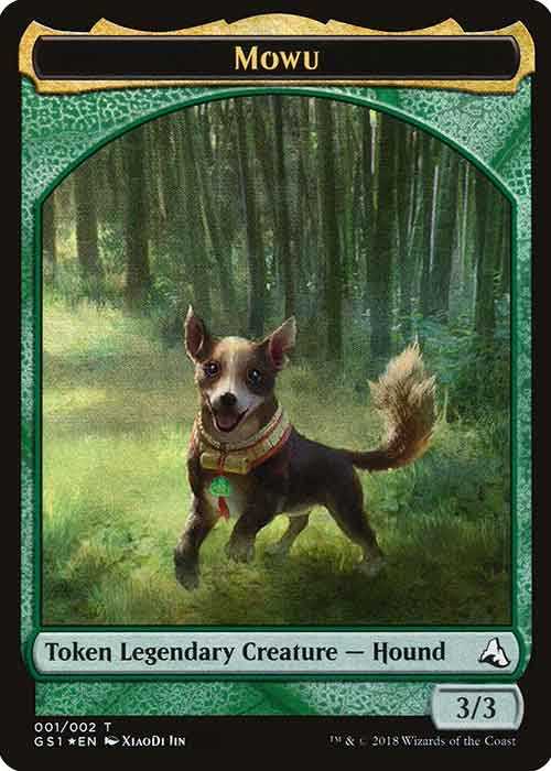 3/3 Green Mowu Legendary Creature Token | MTG.onl Tokens