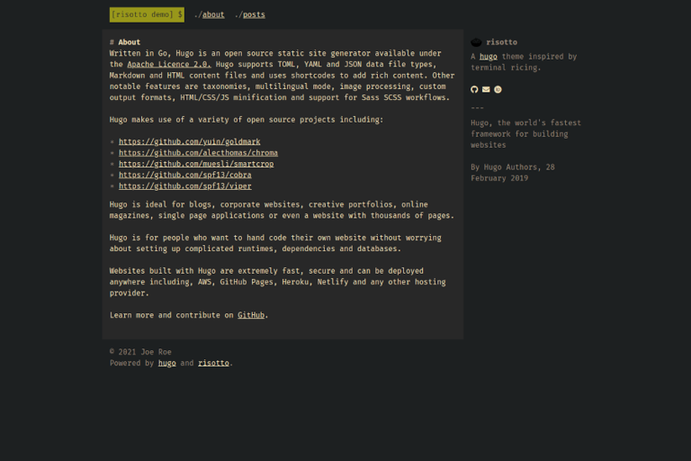 Complete List | Hugo Themes