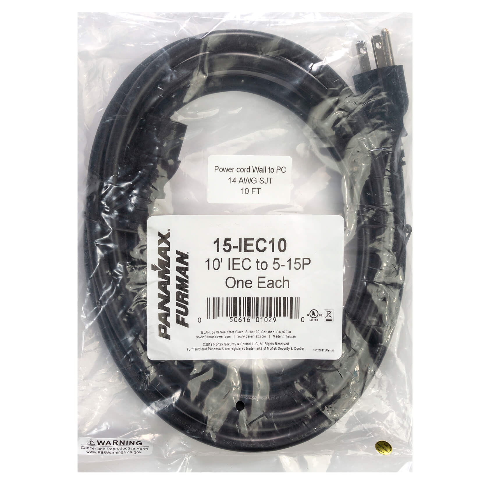 15 amp 10′ IEC Cable | Compact Power Accessories | Panamax