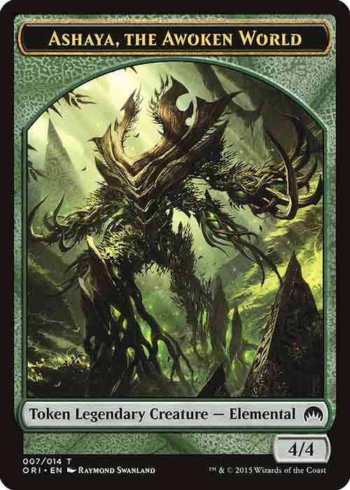 4/4 Green Ashaya, the Awoken World Legendary Creature Token | MTG.onl ...